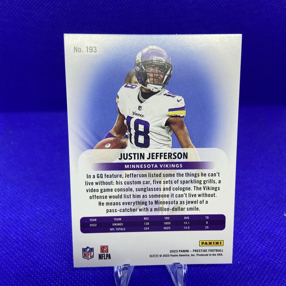 2023 Panini Prestige #193 Justin Jefferson Minnesota Vikings | eBay