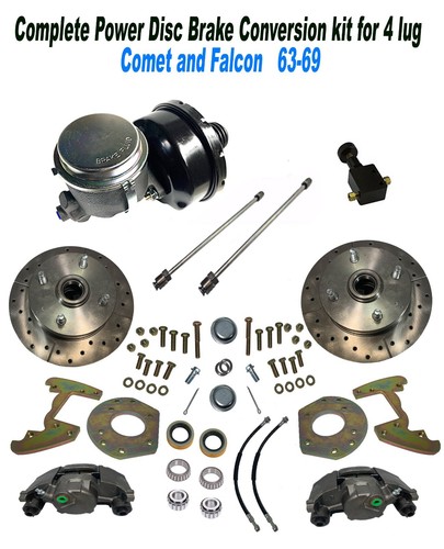 1963-69 Ford Falcon / Comet Power Front Disc Brake Kit, 4 lug,14" rims ...