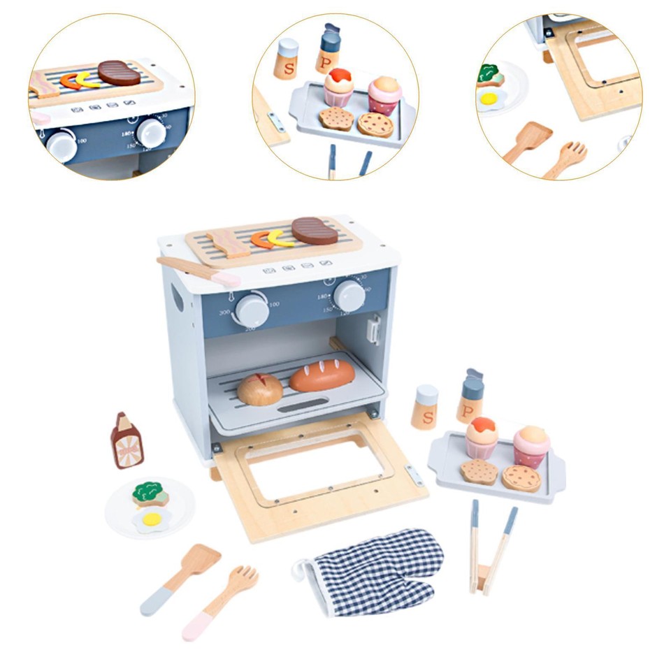 Kids Oven Plays Set Wooden Toy Oven Set Oven Toy | eBay