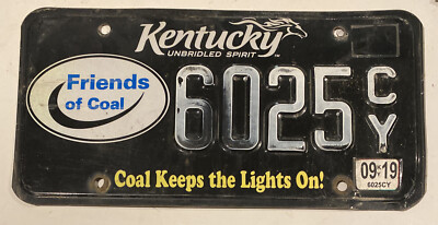 Kentucky License Plate 6025 Cy Friends Of Coal Coal Keeps The Lights On ...