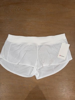 Lululemon Speed Up Short *2.5" White SIZE 14 NWT Low Rise | eBay