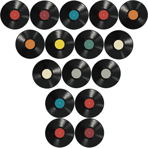 16 Pcs Vinyl Record Stickers Decorations for Walls Records Mount Peel ...