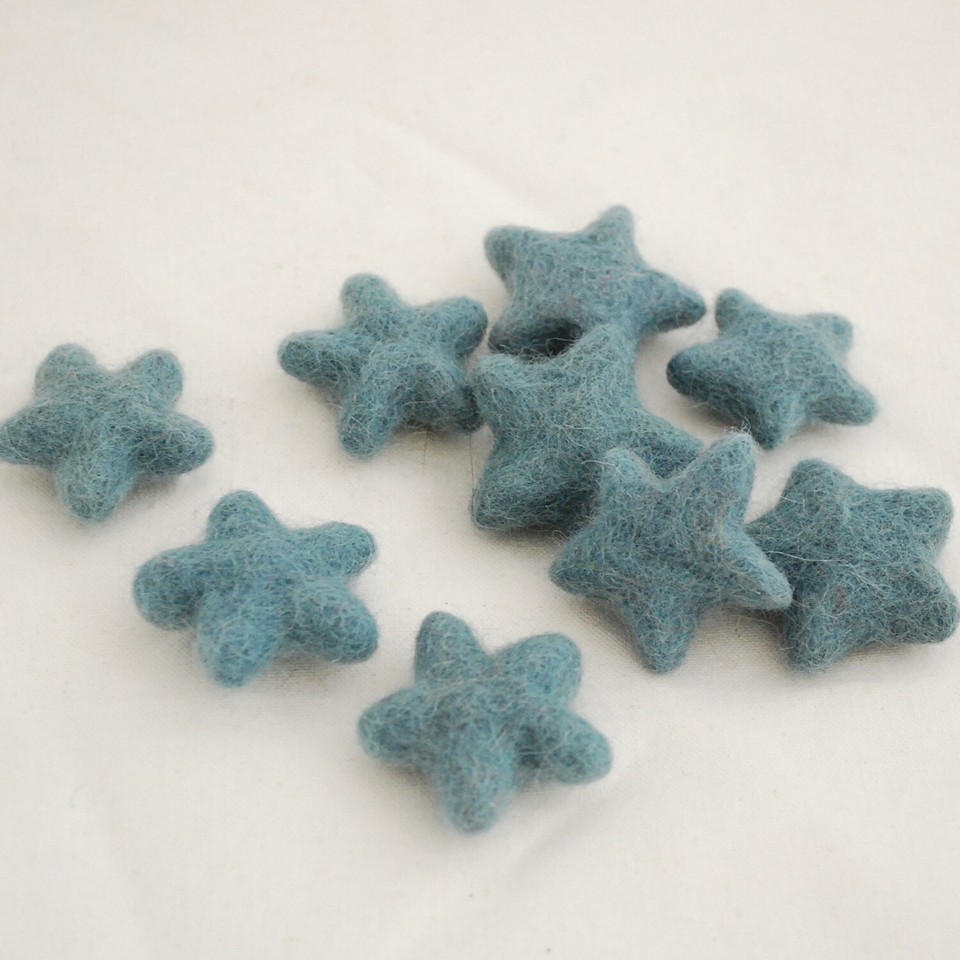 100% Wool Felt Stars - 10 Felted Stars - 90 Colours to choose | eBay