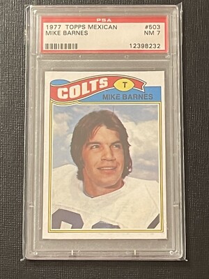 1977 Topps Mexican #503 Mike Barnes PSA 7 Colts | eBay