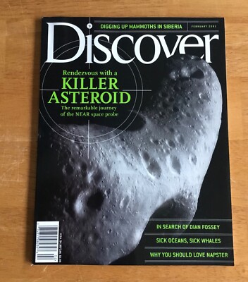 Discover Magazine February 2001 Killer Asteroid No Label Newsstand | eBay