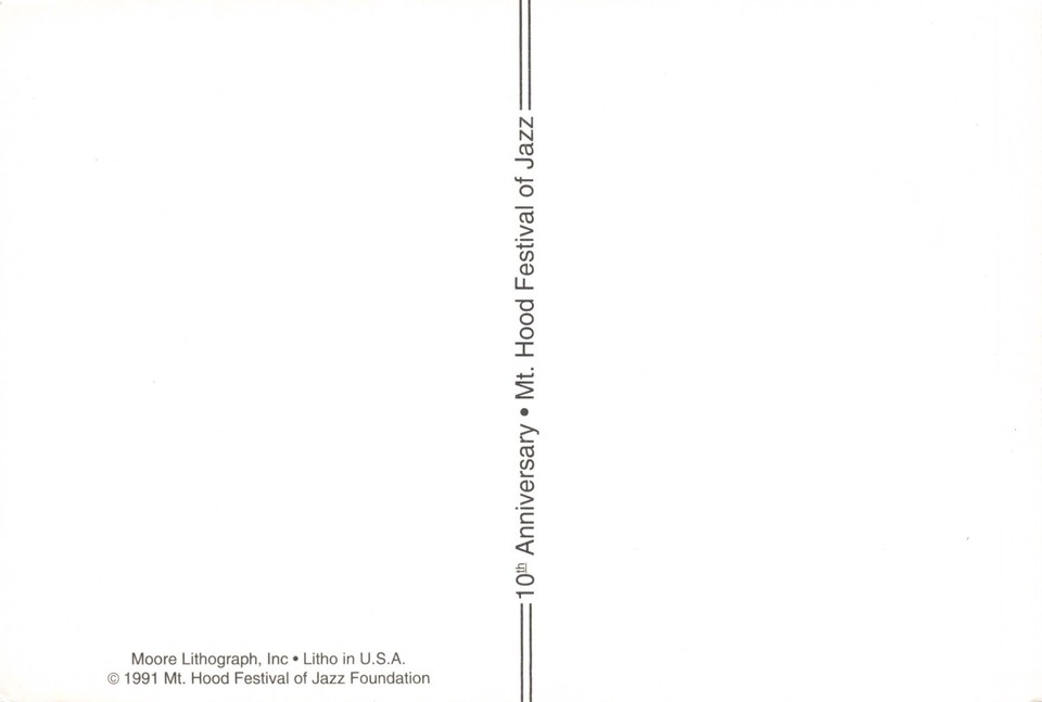 Postcard Washington 1991 Mt. Hood Jazz Festival 10th Anniversary Music ...