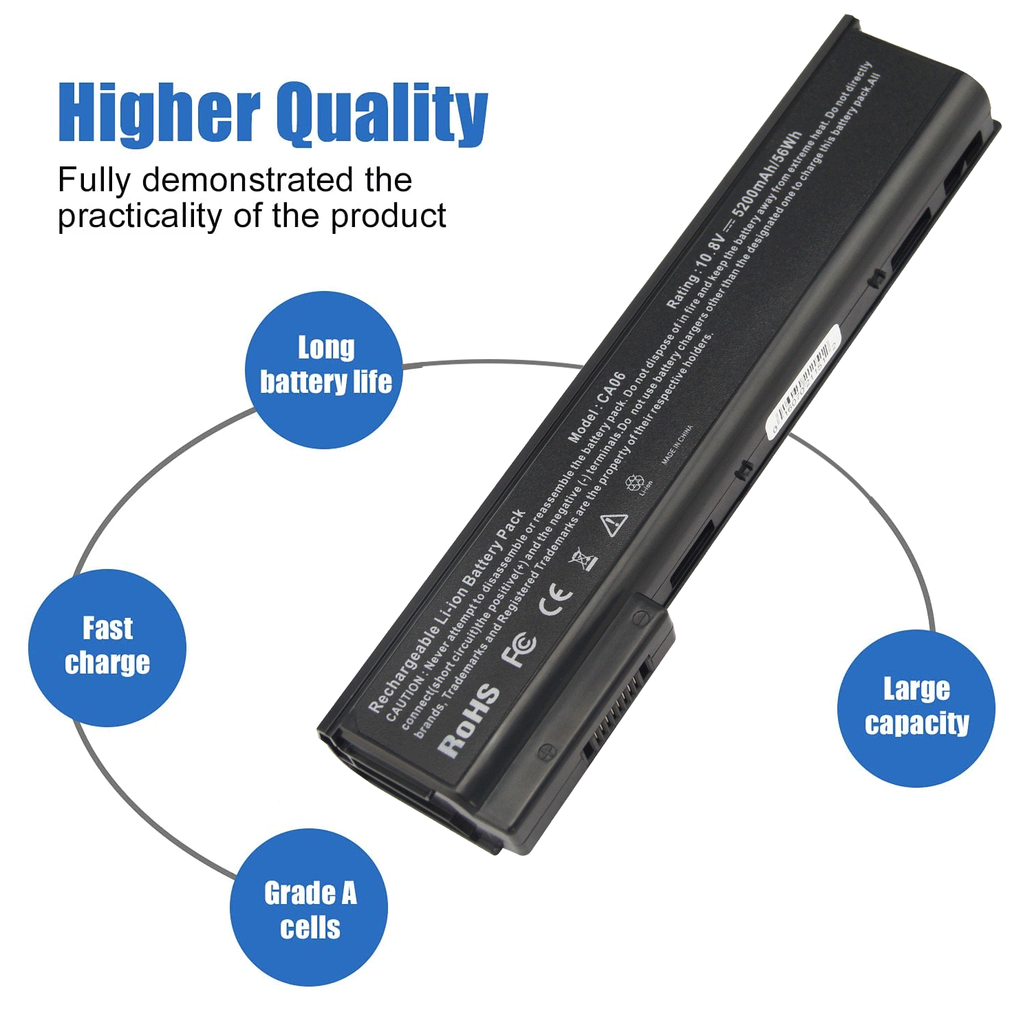 CA06 CA06XL Battery for HP ProBook 640 645 650 655 G0 G1 718755-001 ...