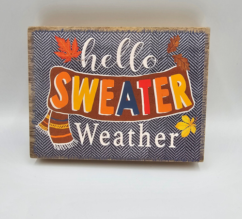 Ashland Fall Decorative Accents Tabletop Décor "Hello Sweater Weather ...