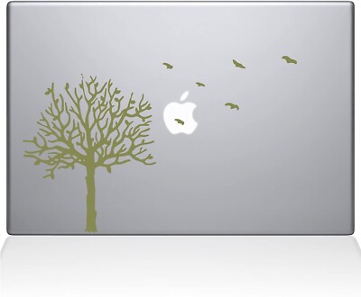 2094-MAC-13P-G Decal Guru Tree Birds Decal Vinyl Sticker Gold 13 Mac | eBay