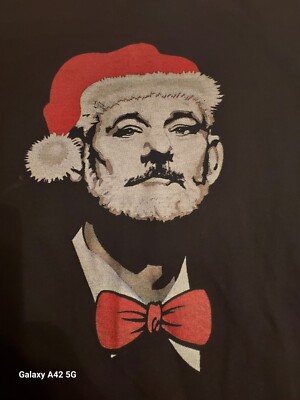 *NEW* Classic Bill Murray Santa Hat Holiday Christmas Shirt XL | eBay
