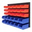 30 Hole Plastic Bins Wall Mount Storage Garage Tools Small Parts ...