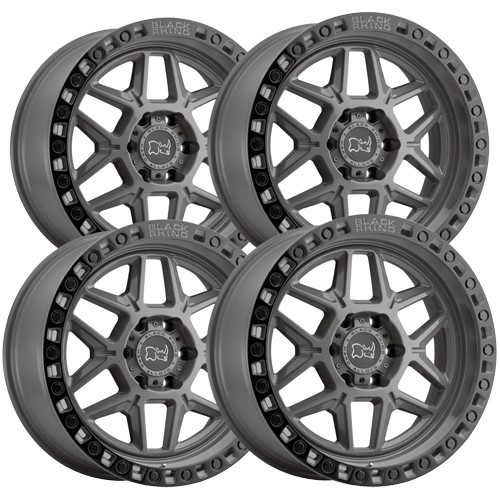 (Set-4) Black Rhino Kelso 20x9 6x135 +12mm Battleship Gray Wheels Rims ...