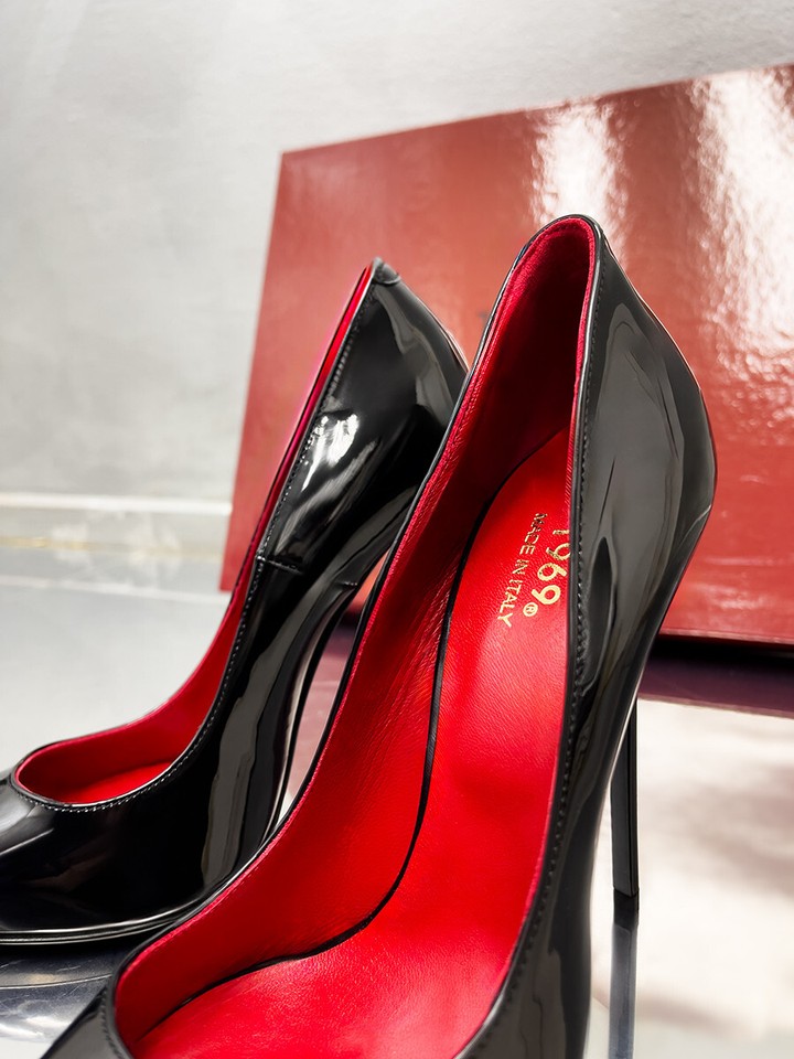 1969 made in Italy original high heels pumps shoes genuine leather E27 ...
