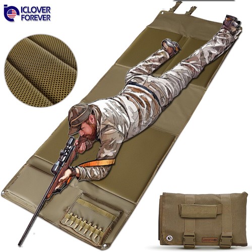 Large Tactical Shooting Mat Prone Padded Roll Up Hunting Range Rifle ...