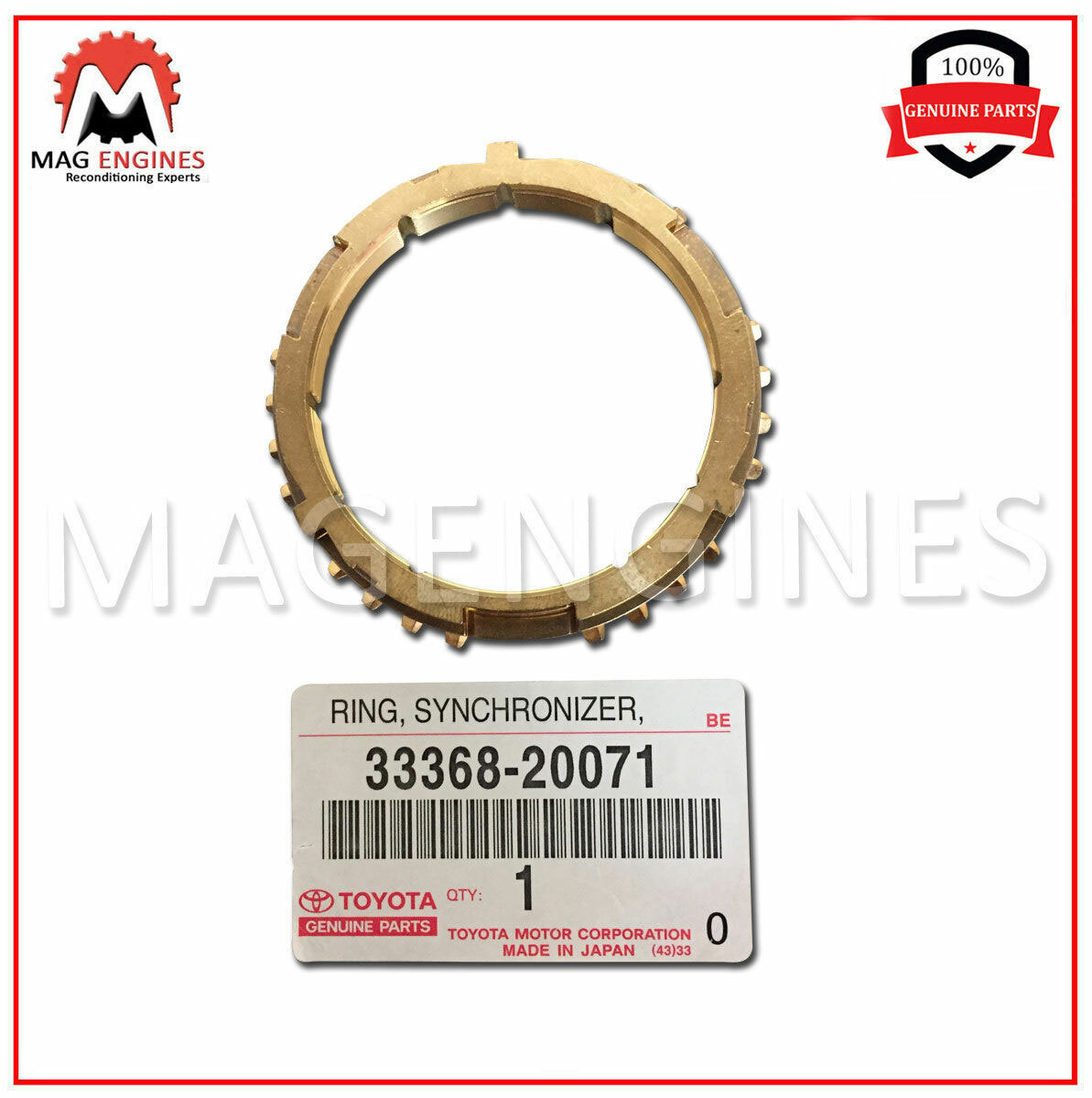 33368-20071 GENUINE OEM RING, SYNCHRONIZER (FOR 4TH GEAR) 3336820071 | eBay