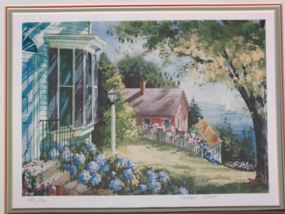 Denise Patchell-Olson Hydrangea Hill Signed Numbered Lithograph Framed ...