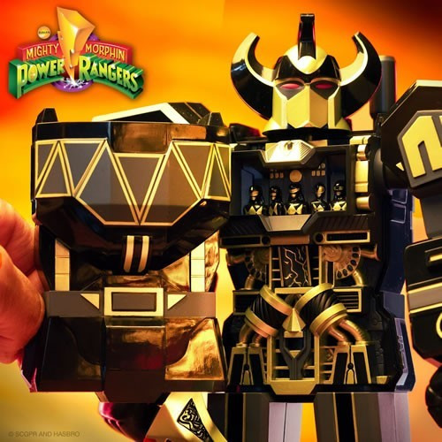 Super Cyborg Figures Mighty Morphin Power Rangers Megazord (Black /Gold ...