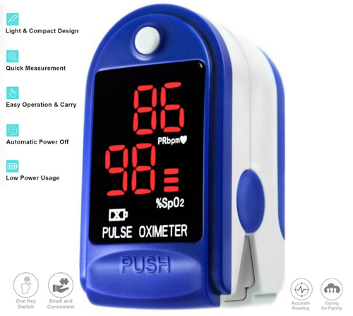 Finger Pulse Oximeter Blood Oxygen Monitor SpO2 Heart Rate Tester USA ...