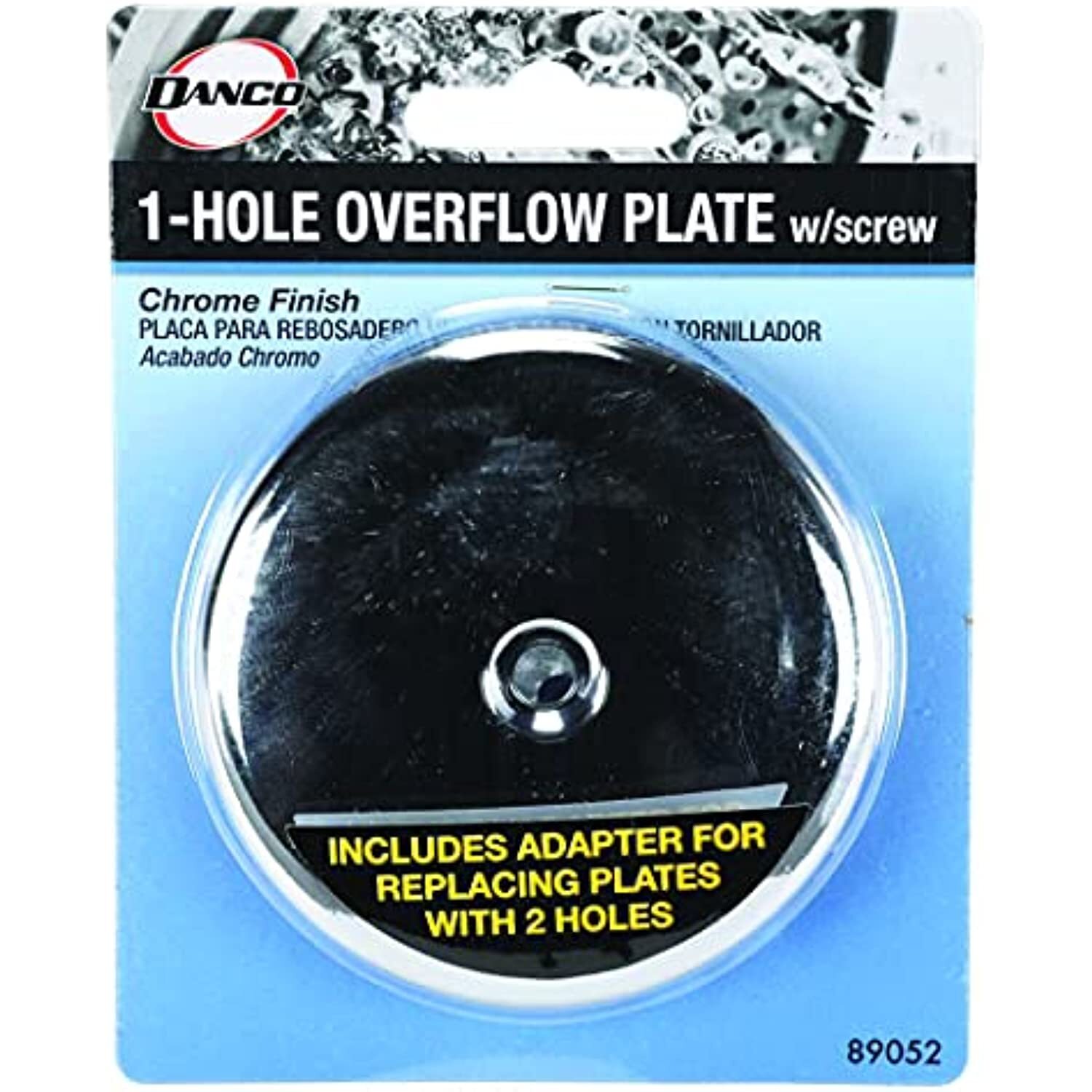 Danco Single Tub Drain Overflow Plate | One Hole | Screw Included ...
