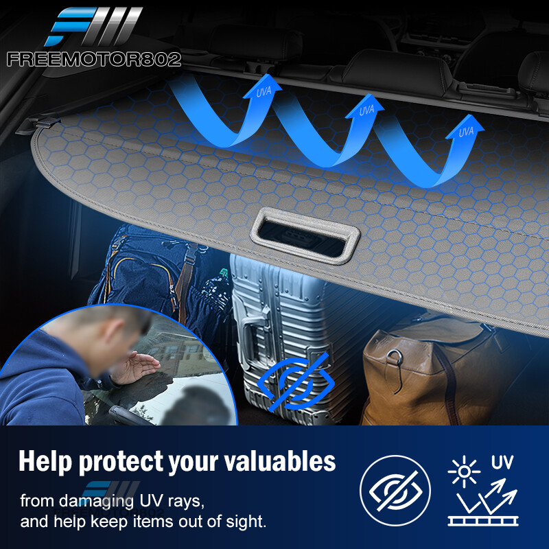 Fit 14-19 Toyota Highlander Rear Retractable Security Shield Cargo ...