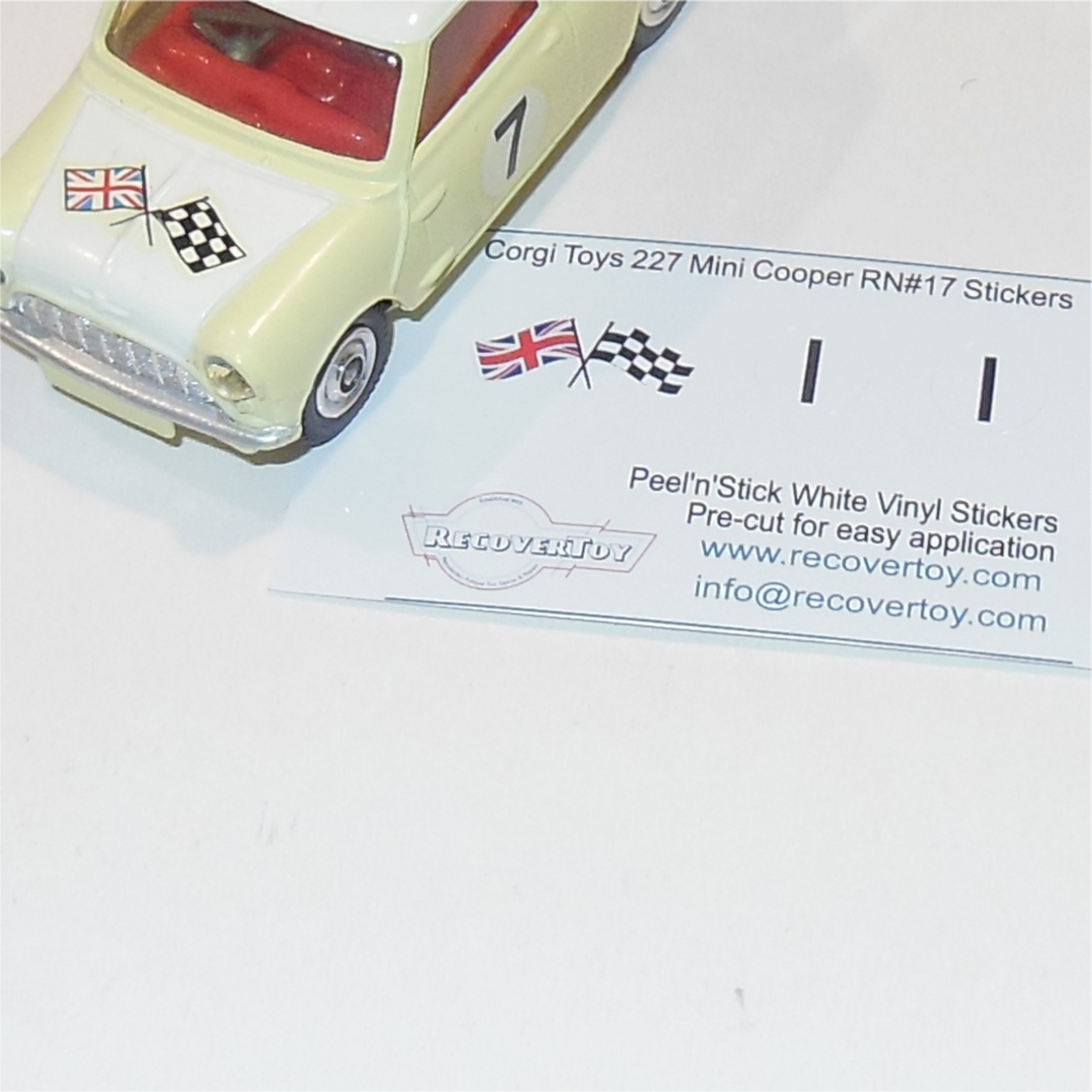 Decals Competencia Mini Cooper A Corgi Toys No. 227 Morris Mini-Cooper ...