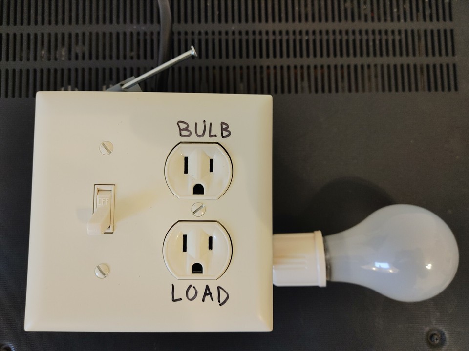 Dim Bulb Tester w/ 100W Bulb & Voltmeter Current Limiter for Amplifiers ...