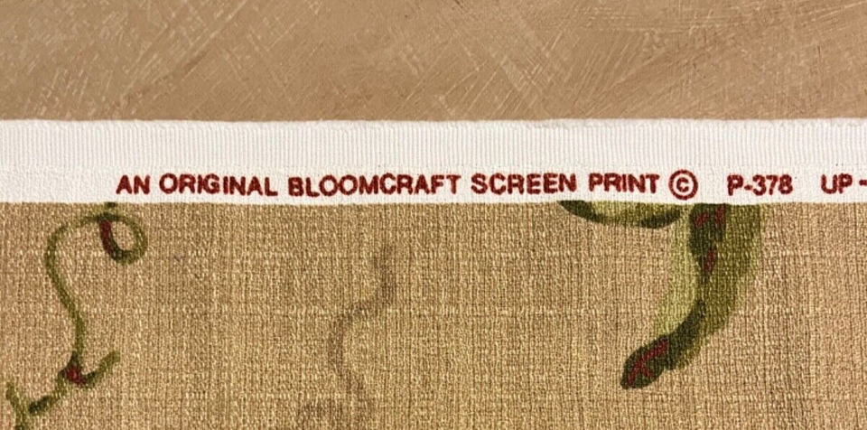 GORGEOUS Vintage Bloomcraft Upholstery or Drapery fabric By the yard ...