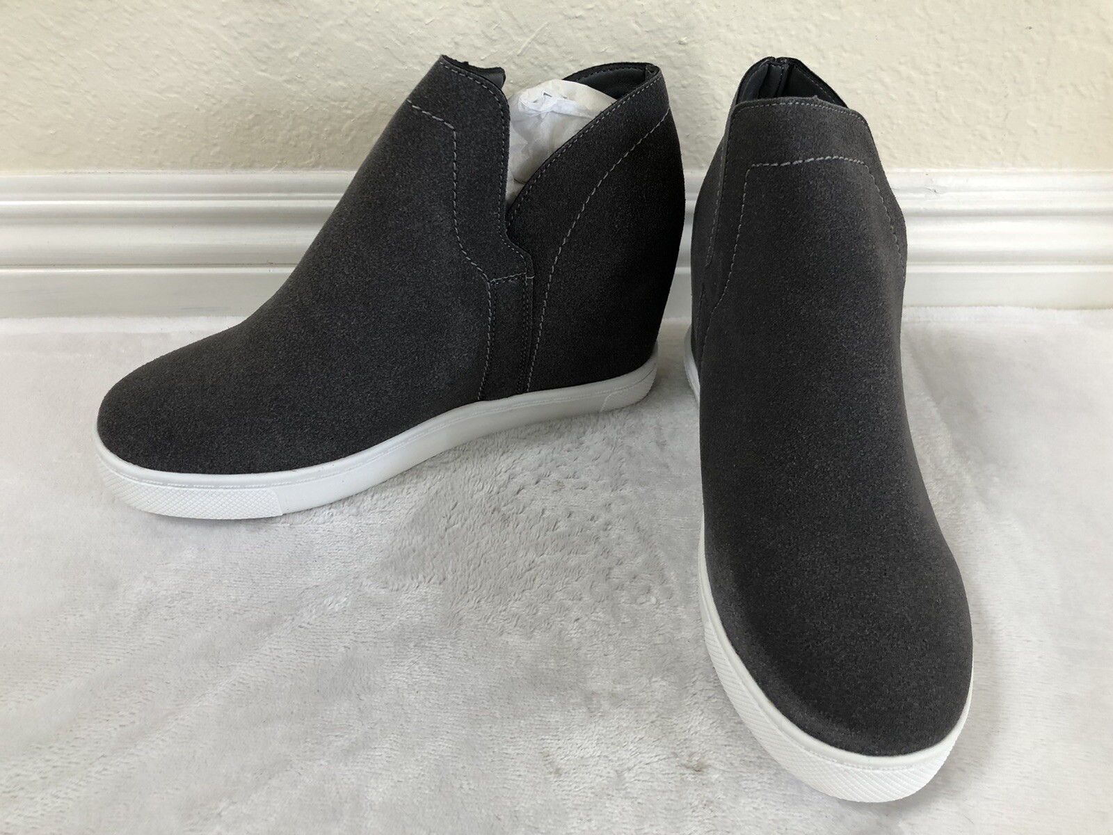 Womens Hidden Heel Platform Wedge Booties Hidden Wedgie Sneakers in ...