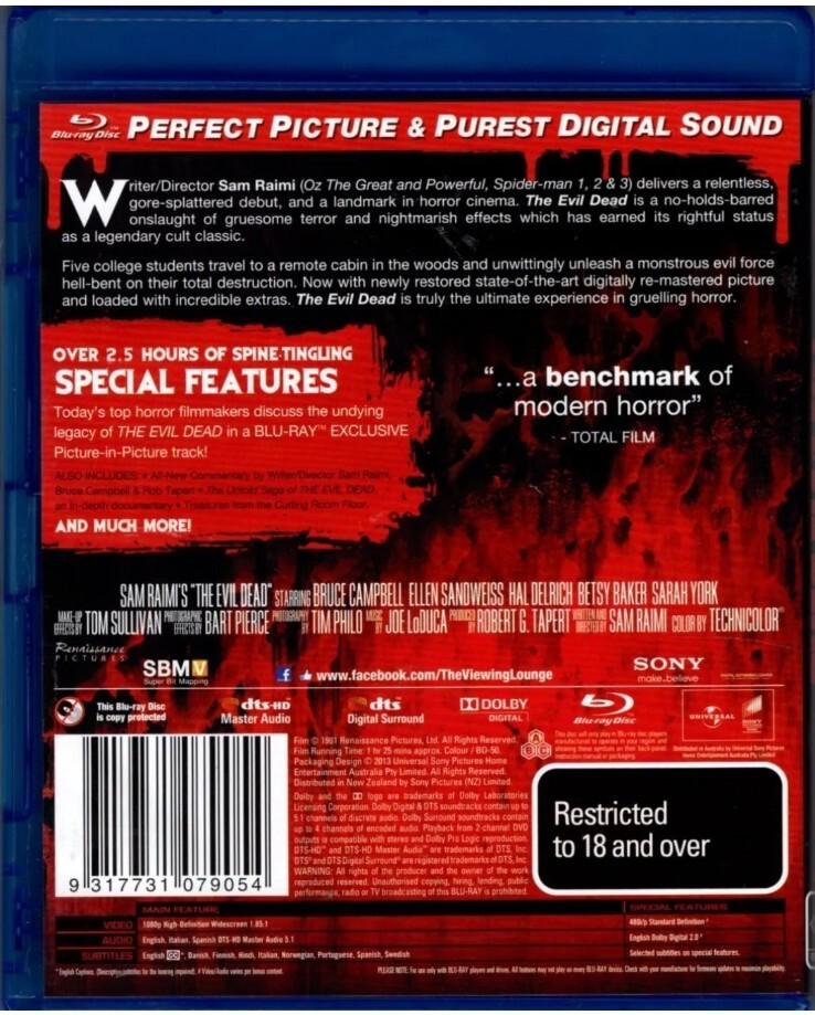 The Evil Dead (Blu-ray, 1981) 9317731079054 | eBay