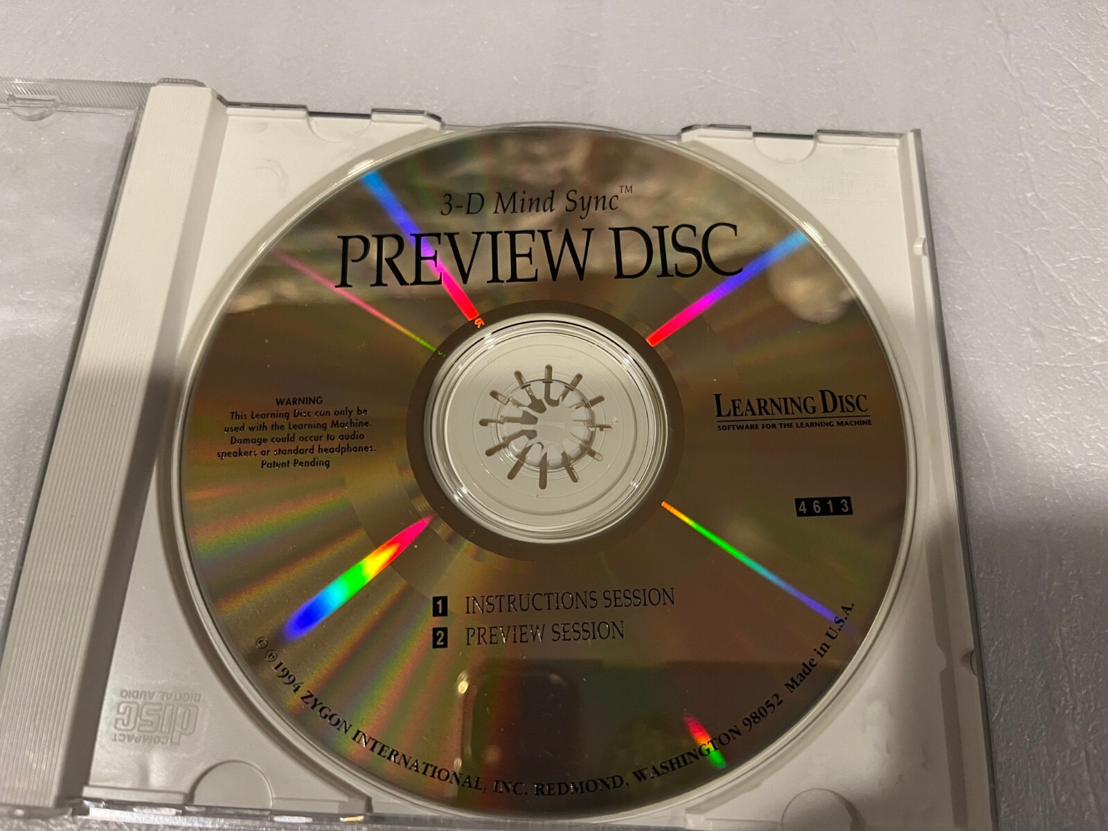 Zygon The Learning Machine Learning Disc 3-D Mind Sync Preview Disc | eBay