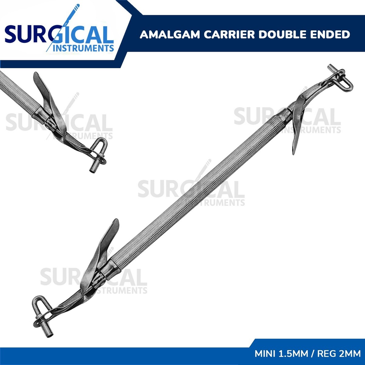 Amalgam Carrier Dental Double-Ended - 1.5mm Mini & 2mm Regular Tips ...