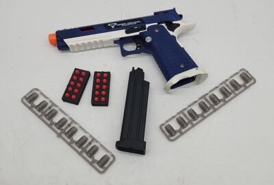 Plastic/Soft Bullet Toy Gun -Pull Back/Continuous Firing Action W/Shell ...