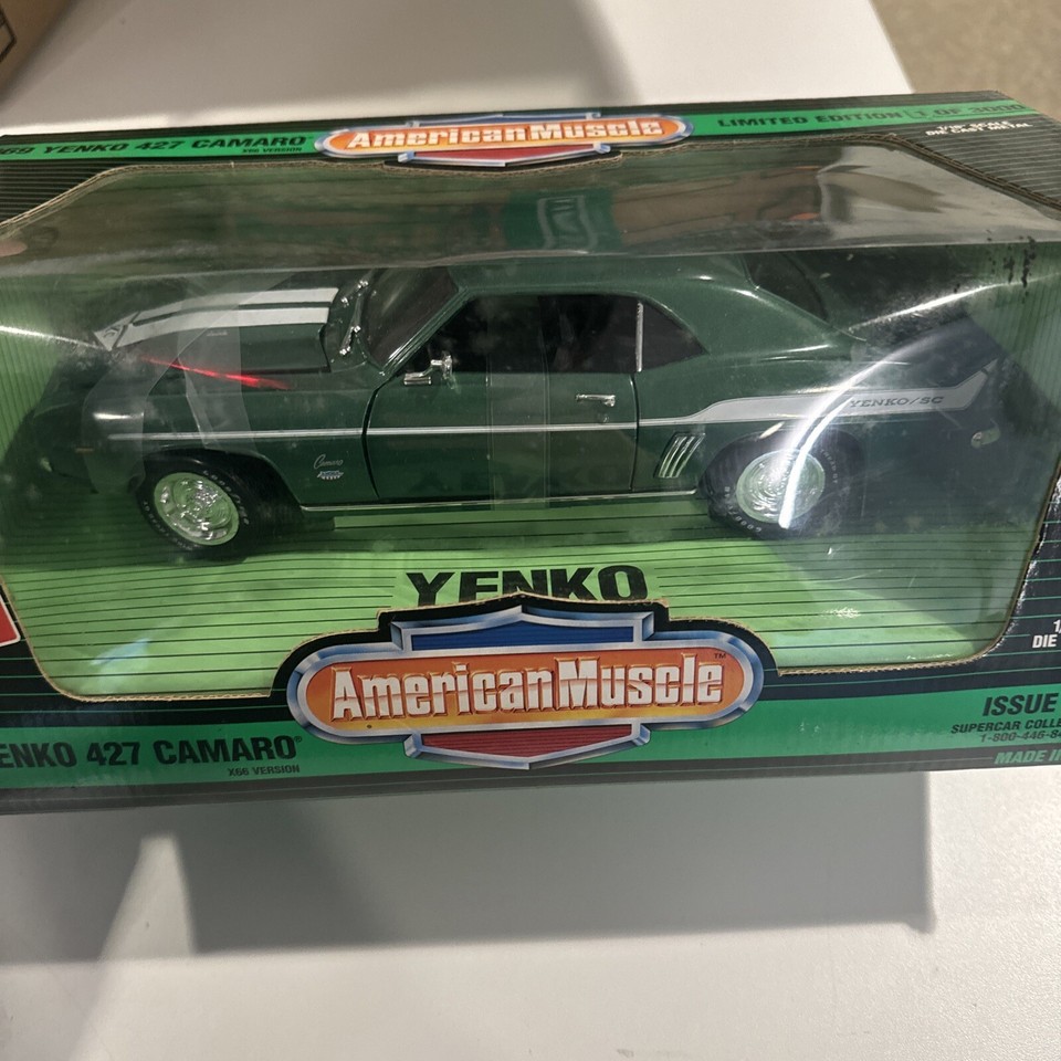 1969 YENKO 427 CAMARO GREEN ISSUE #5 AMERICAN MUSCLE 1:18 SCALE 1 OF ...