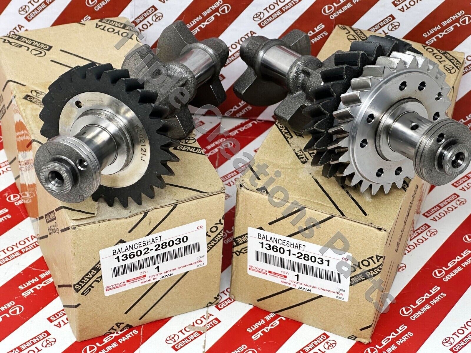 Genuine Toyota 13601-28031 13602-28030 Balance Shaft Pair No.1 & No.2 ...