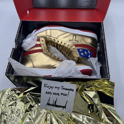 DONALD TRUMP NEVER SURRENDER HIGH TOP SNEAKERS MEN SIZE 11 #361/1000 ...