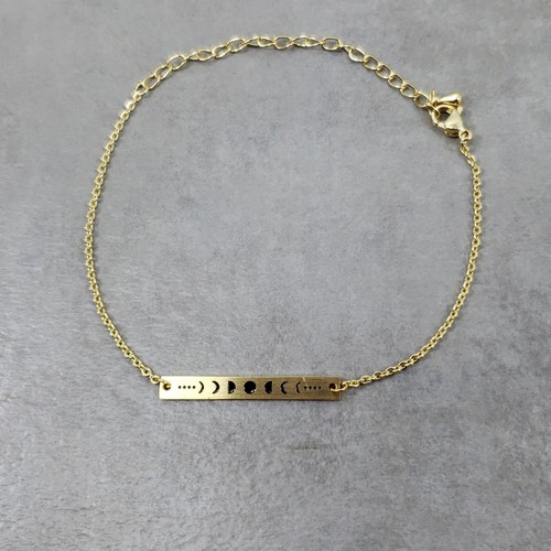 Solar Eclipse GOLD plated bracelet Nature Sun Moon Phase Lunar Shadow ...