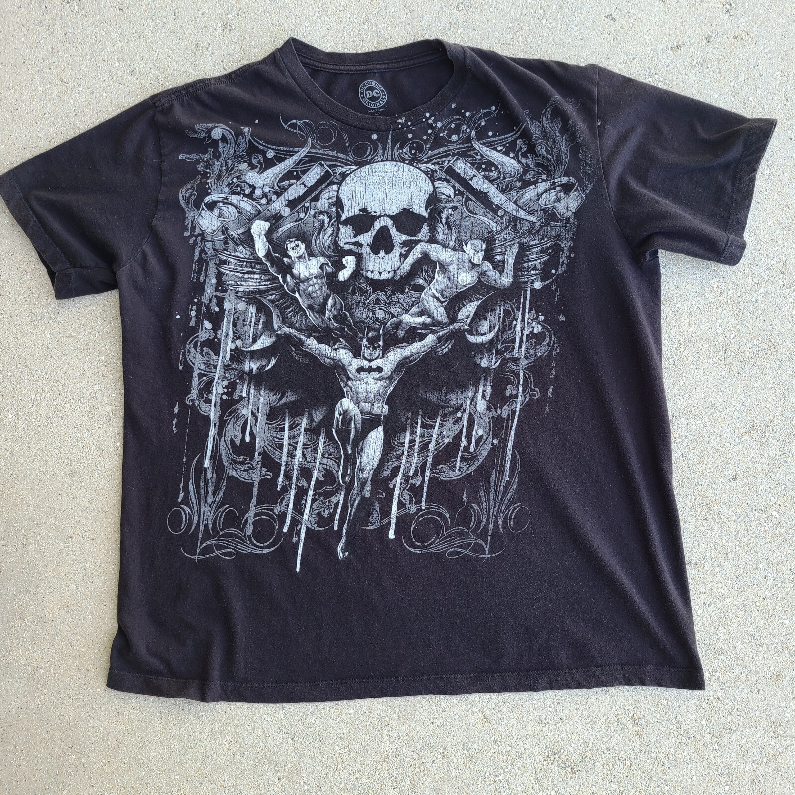 DC Comics Originals T-shirt Batman Scull Vintage XL RN#115665 | eBay