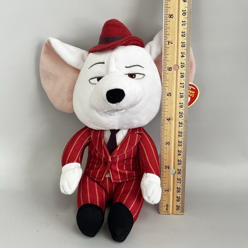 TY Beanie Baby MIKE White Mouse from SING Movie Plush Toy Stuffed Red ...