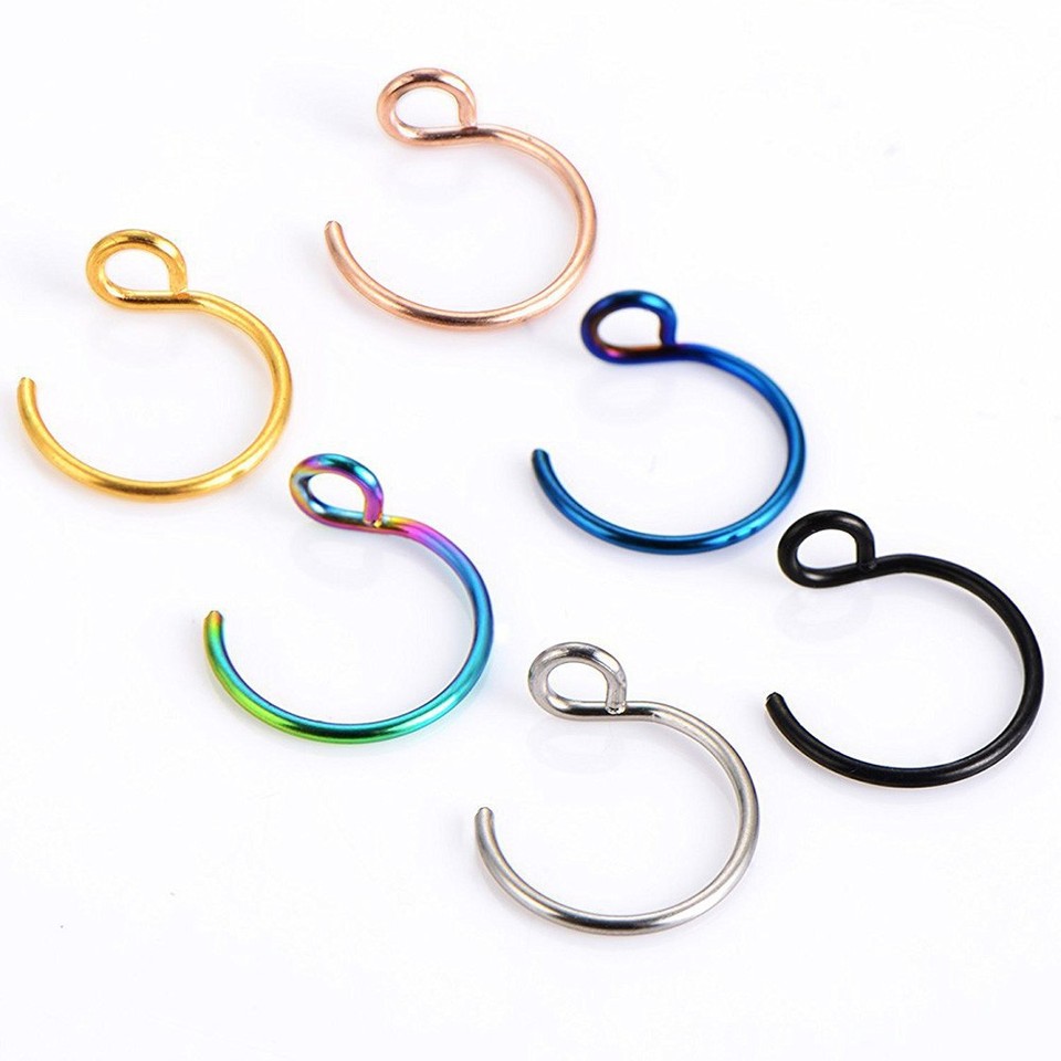 3pc Nose Rings Eyebrow Nails Stainless Steel U Shape Nose Ring Nose ...