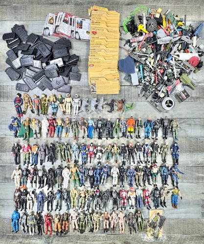 Huge GI Joe Figures Vehicles Accessories Vintage Modern Stands Cards ...