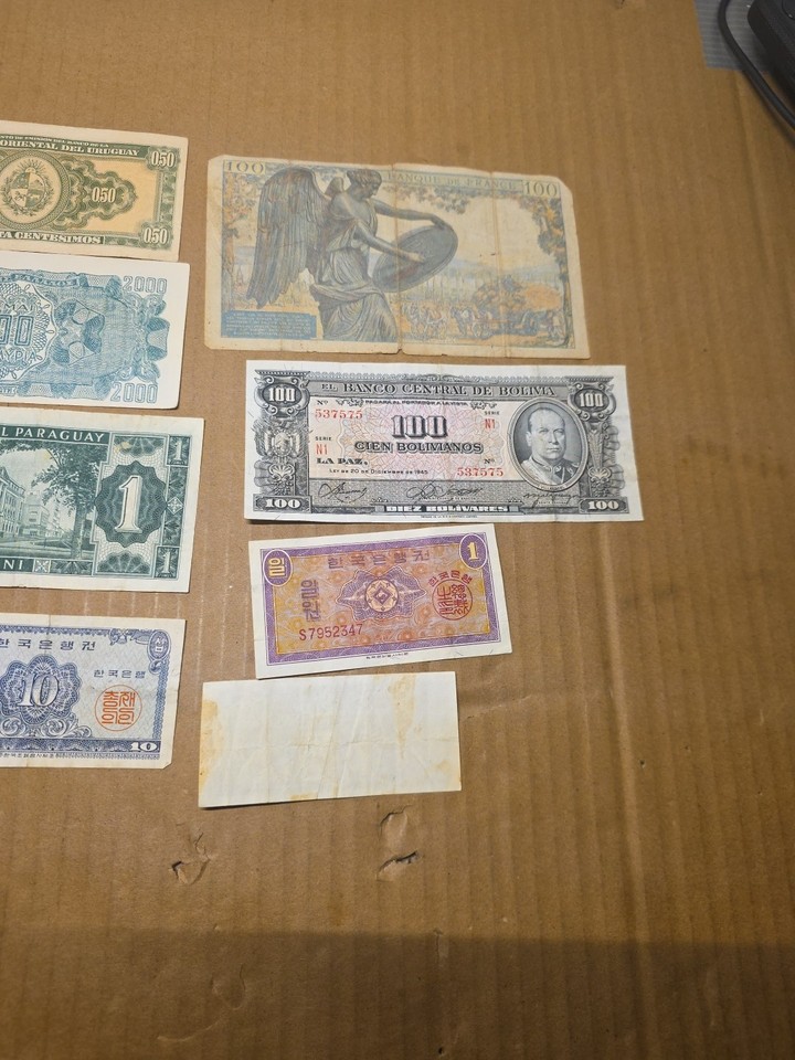 Foreign Paper Money LOT 8pc World Paper Money Currency | eBay