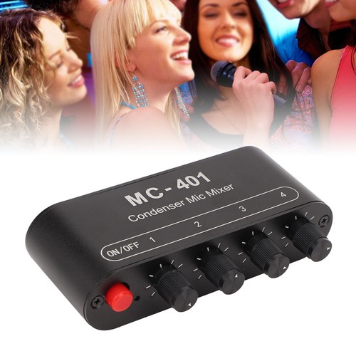 4 In 1 Out Mic Mixer 3.5mm Stereo Small Condenser Mic Mixer Extender ...