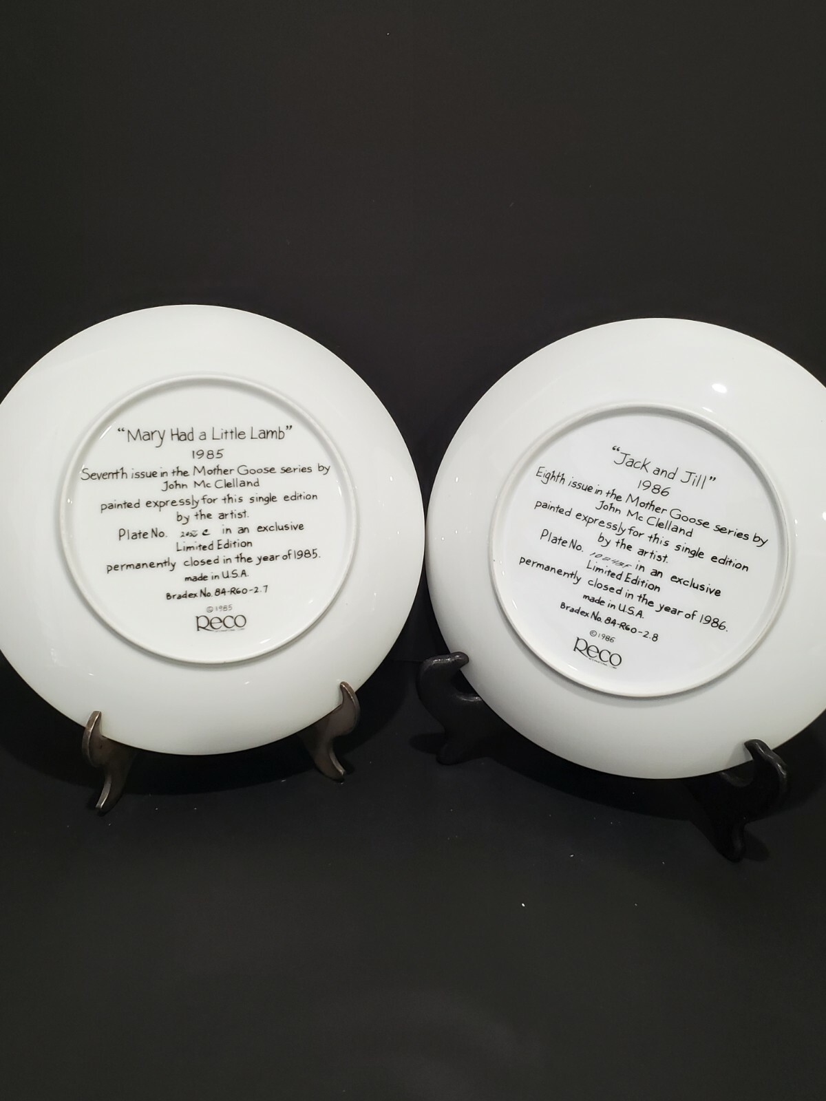 Lot of 6 Bradford Exchange RECO Mother Goose Collector Plates - 2 ...