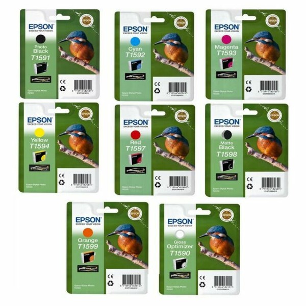 Epson T159 Ink Cartridges R2000 - Black/Cyan/Magenta/Yellow/Orange/Red ...