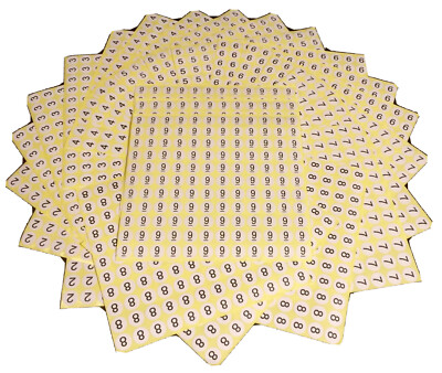 13mm WHITE ROUND Number Size Label Sticker Unisex Clothing Garment UK ...