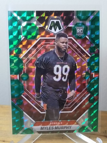 MYLES MURPHY 2023 Panini MOSAIC Green PRIZM Rookie Card #351 Cincinnati ...
