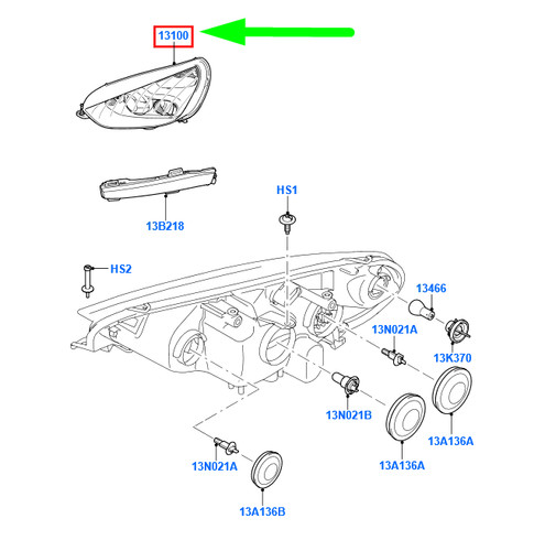 Nuovo FORD Galaxy MK2 Anteriore Sinistra Faro LHD 1791499 6M21-13D153 ...