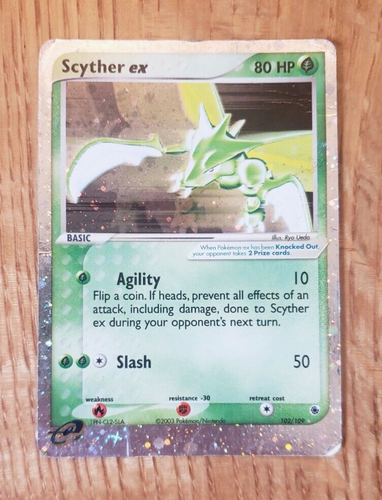 Pokémon Card TCG Scyther ex 102/109 Ultra Rare EX Ruby Sapphire | eBay
