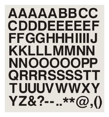 69x Black 4 Inch Self Adhesive Vinyl Letters. Plastic Sticky Lettering ...