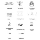 X52 Drone 0.3MP 2MP HD Camera Wifi FPV Drone RC Helicopter Radio ...